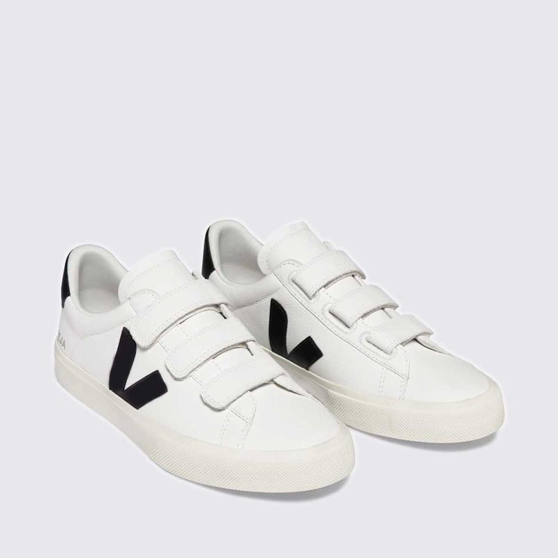 Tênis Veja Recife Chromefree Leather White Black RC0502790A - Menina Shoes
